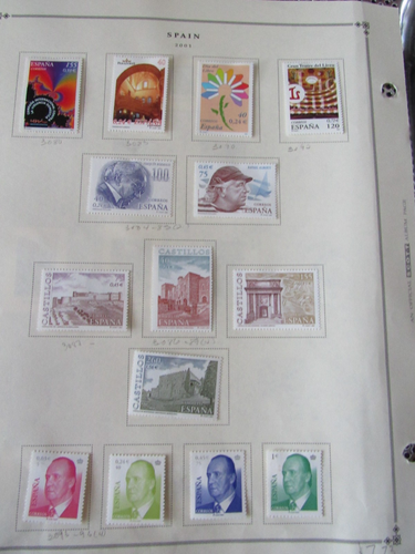 SPAIN FACE VALUE 68 EUROS 2001 & 2002 MINT ON ALBUM PAGES | eBay