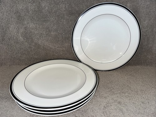 Cooks Club Novi Black Dinner Plates Set Of 4 EUC | eBay