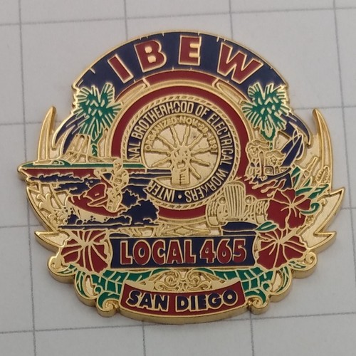 IBEW Lapel Pin Local 465 San Diego, CA. - Free Shipping | eBay