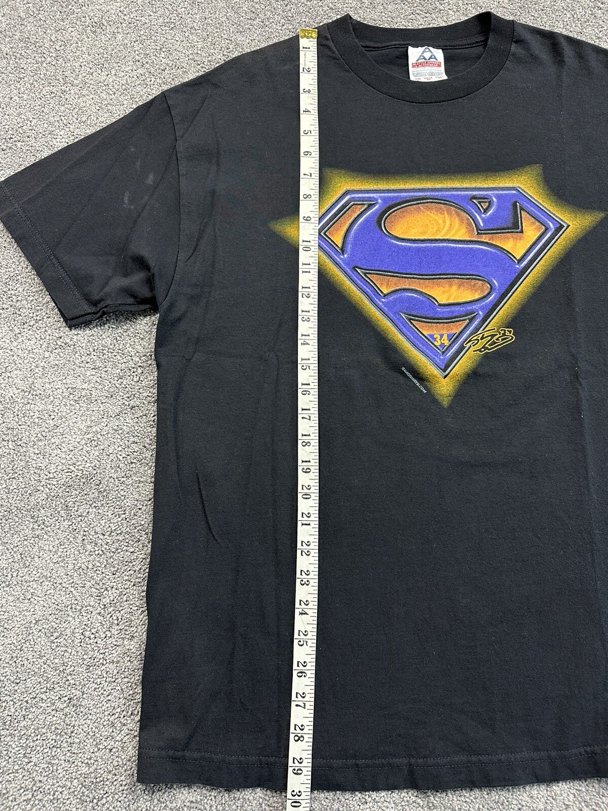 Vintage Shaquille O’Neal Superman Logo Lakers NBA T S… - Gem