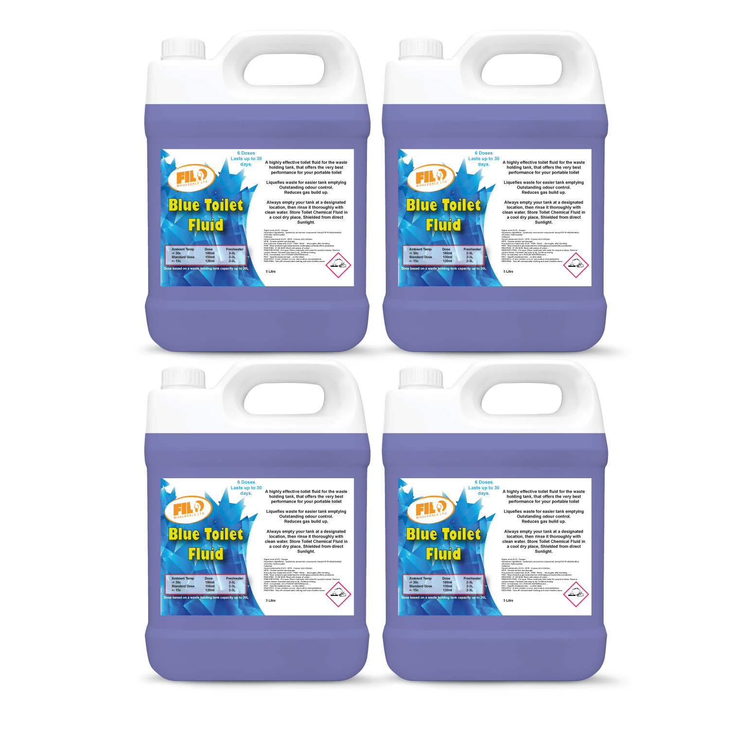 Blue Chemical Toilet Bowl Waste Cleaner Fluid Caravan Motorhome WC ...
