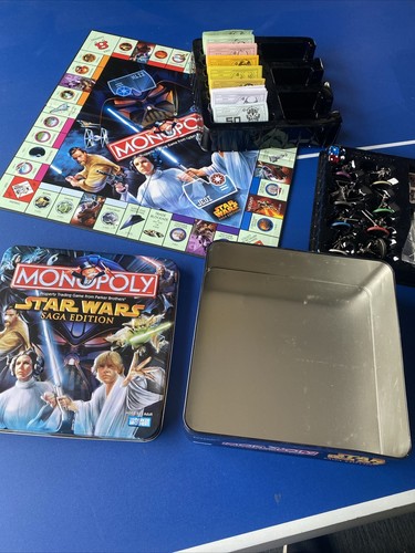 Star Wars Monopoly Saga edition Board Game Collector's Metal Tin Cib ...
