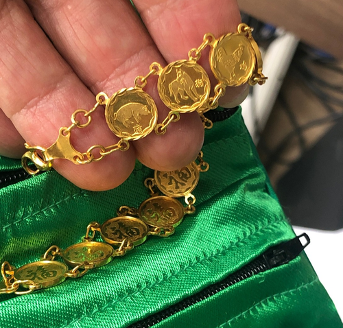 22kt gold Bracelet 916 Chinese New Year LUNAR Zodiac Coin Style 12 ...