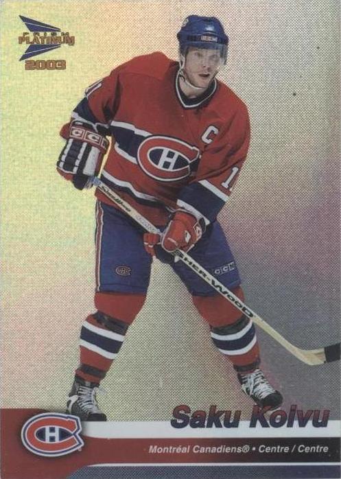 2002-03 Pacific Prism Platinum McDonald's - Saku Koivu #21 for sale ...