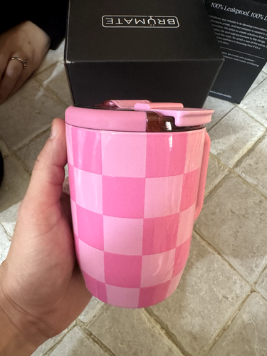 🔥 Brumate Muv 15oz PINK CHECKERED Limited Edition NEW IN HAND READ 2 ...