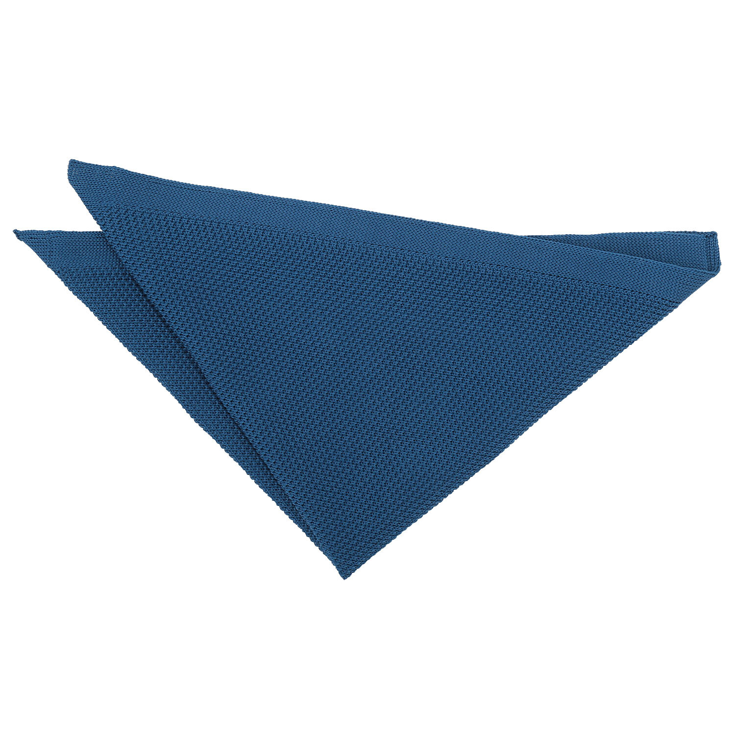 Cerulean Blue Mens Knit Knitted Plain Pocket Square Handkerchief Hanky ...