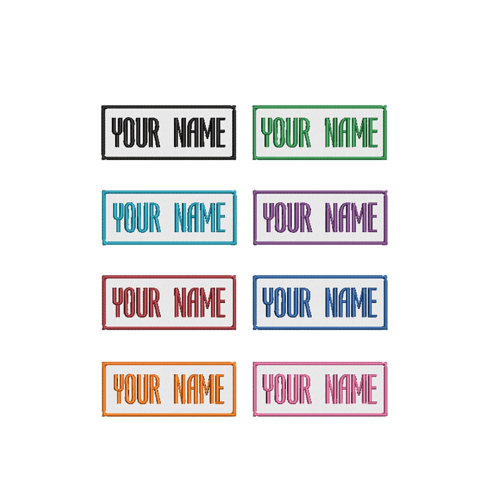 Custom 3x1 Your Name Personalized Tag Embroidered Iron-on Patch ...