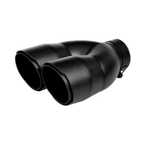 Dual Pipe Exhaust Tip 2.5'' Inlet Weld On Black Coated Muffler Tips ...