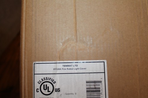 TENMAT, FF109X 2 HOUR FIRE RATED RECESSED LIGHT COVER. 8″X17″ PICKUP ...