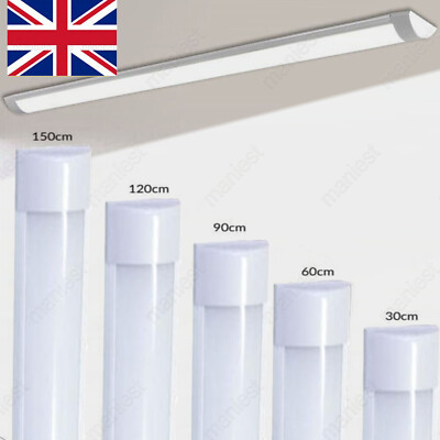 5FT LED Strip Lights Batten Tube Light Office Shop Garage Ceiling Lamp ...