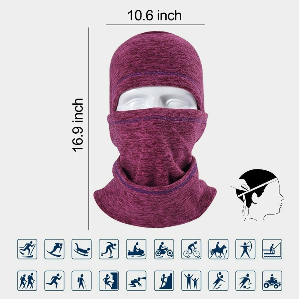 Winter Windproof Balaclava Ski Mask Fleece Thermal Full Face Mask for ...