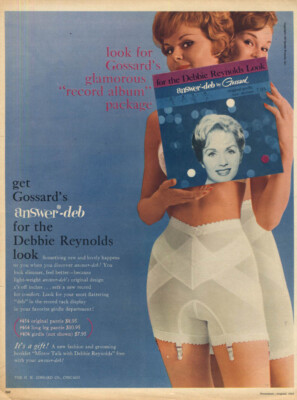 Look for Gossard Answer-Deb Girdle Debbie Reynolds Look ad 1960 | eBay