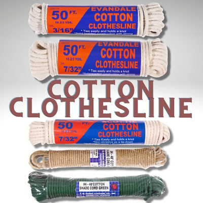 48-50-100 Feet of Soft DIY Cotton Clothesline | Craft County | eBay