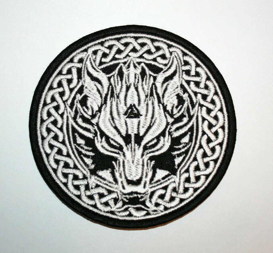 Fenris Wolf Symbol Golden Fury Fenrir Wolf Norse Rune Necklace