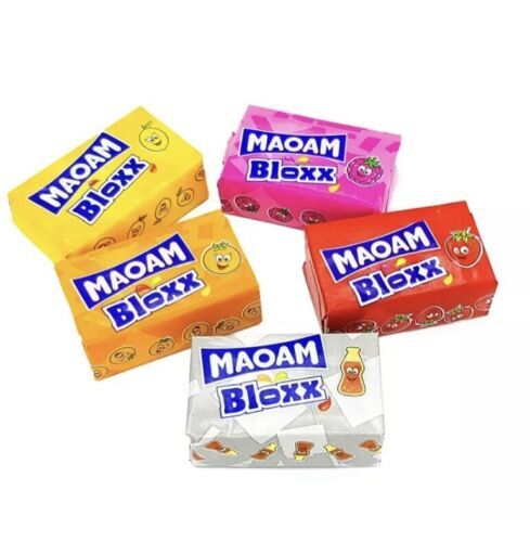 Maoam Bloxx 8 Pack 8 x 22g Fruit & Cola Flavoured Chewy Sweets NEW ...