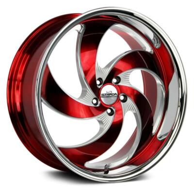 22 inch 22x9 Strada RETRO 5 Candy Red wheels rims 5x120 +35 | eBay