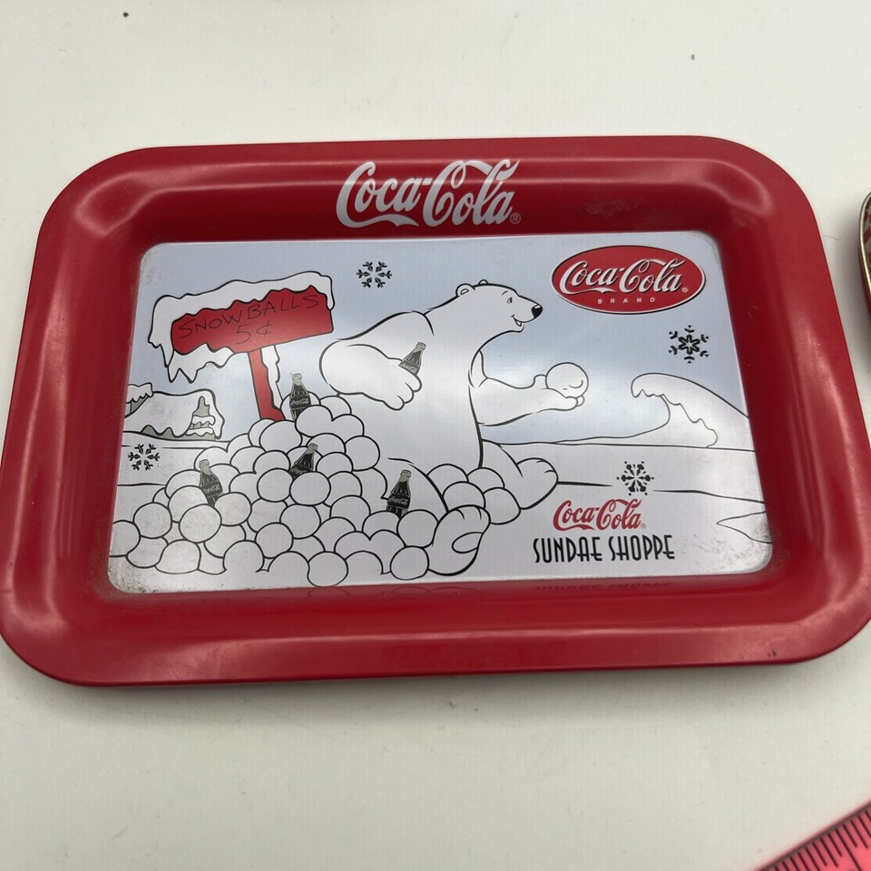 Lot of 6 Vintage Coca Cola Tins Vending Machine Tray Trinket Dish Candy ...
