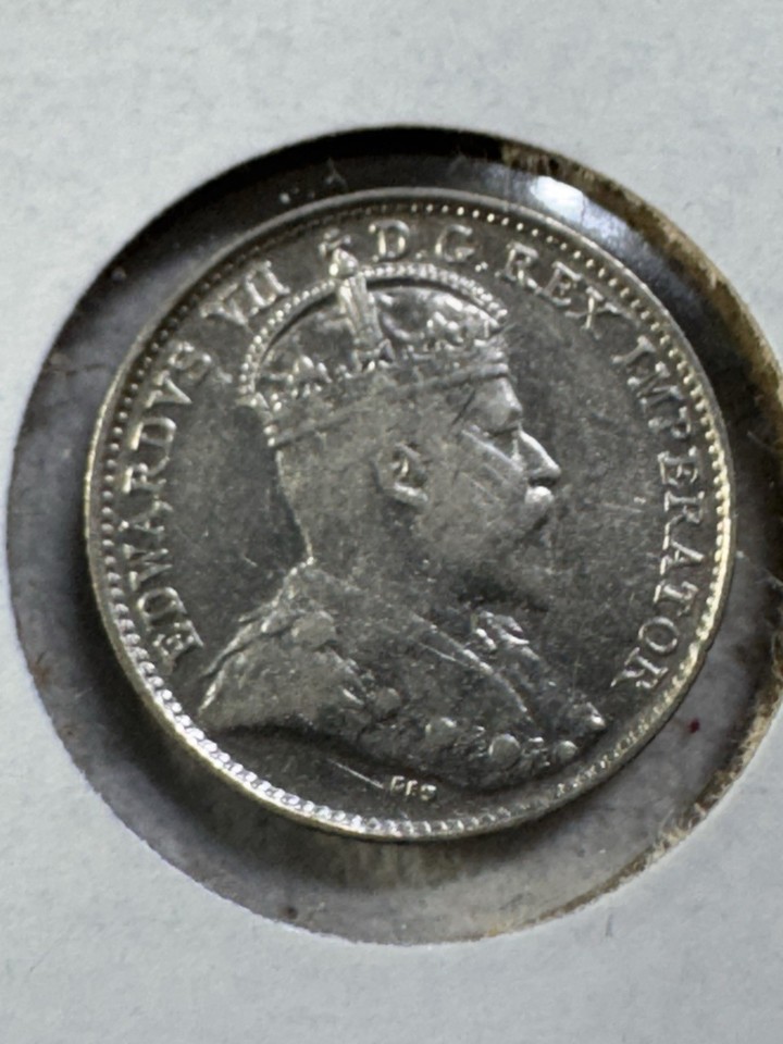 1905 Canada 5 Cents Small Silver Coin Cleaned | eBay