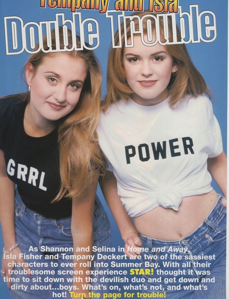 Tempany Deckert Isla Fisher pinup Home and Away clippings Shannon ...