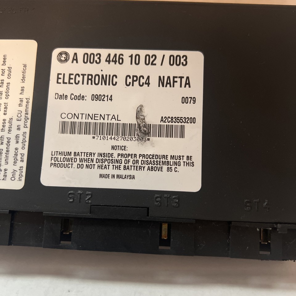 Freightliner Cascadia Electronic CPC CPC4 NAFTA Module A 003 446 10 02 ...