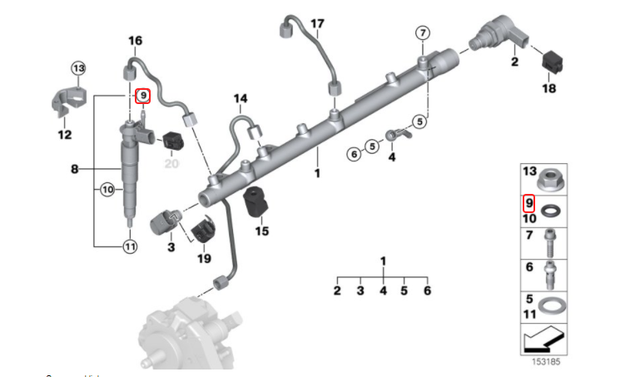 Bosch O-ring F00vp01003 -13537794553 for sale online | eBay