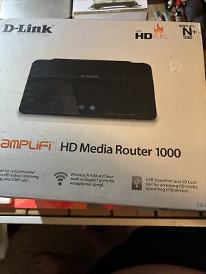 D-Link Wireless Router HD Media 2000 Amplifi N+ Smartbeam BRAND NEW ...