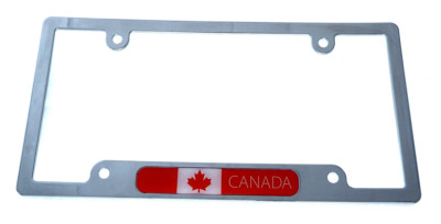 Canada Canadian Flag License Plate Frame plastic chrome plated tag ...