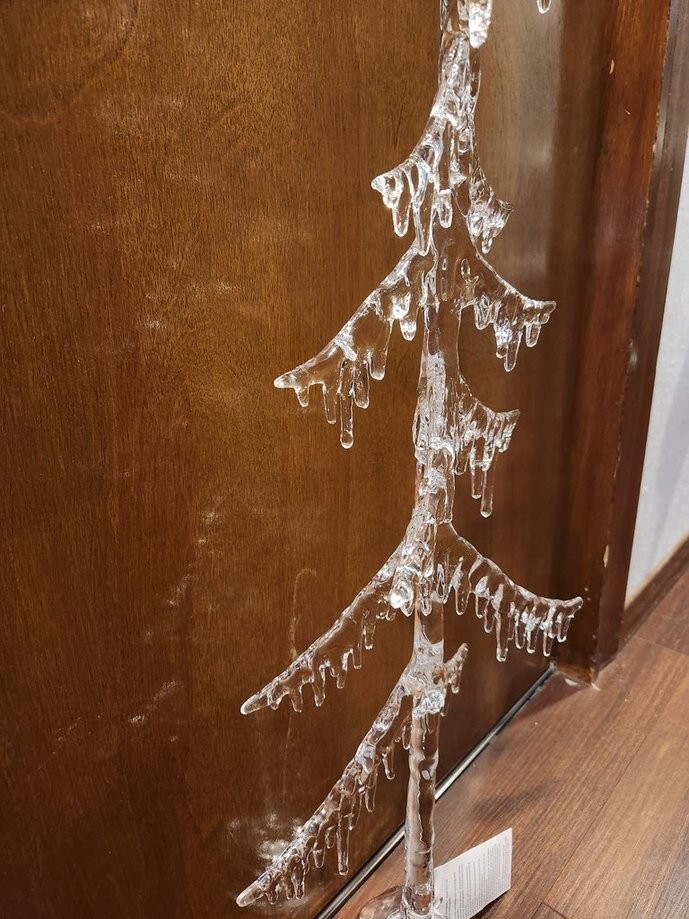 Tahari Home Clear Acrylic Icy Christmas Tree 30’’ LED Illuminated | eBay