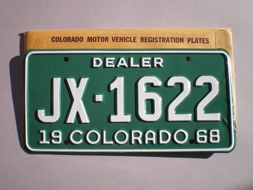 AUTHENTIC 1968 COLORADO LICENSE PLATE | eBay