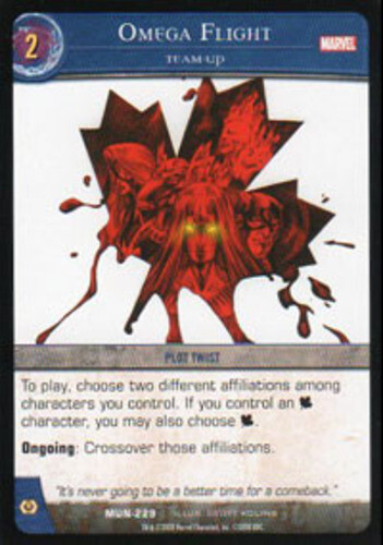 VS System: Omega Flight, Team-Up - Foil [Played] Marvel Universe TCG ...