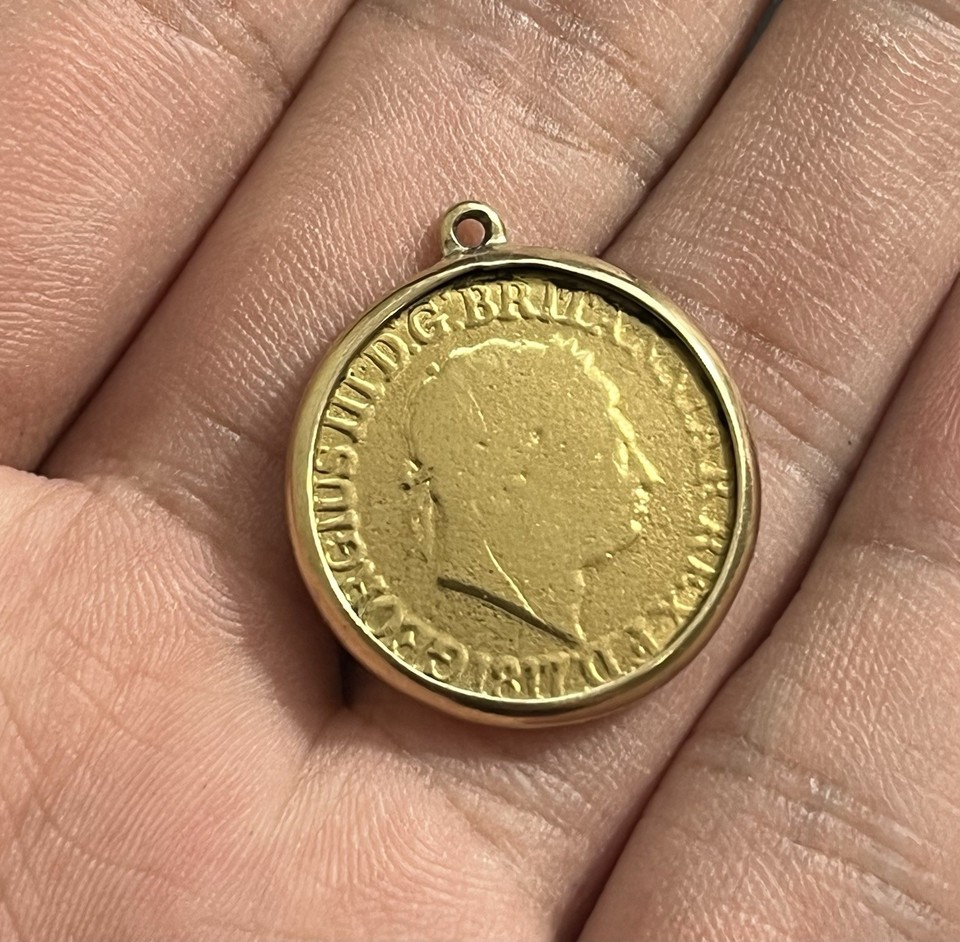 Very Rare George III Great Britain 1817 Sovereign Gold Coin in Leather ...