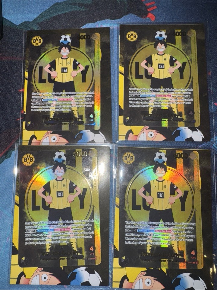 ️RESTOCK ️One Piece X BVB Dortmund Promo Card Monkey D. Luffy Card ST13 ...