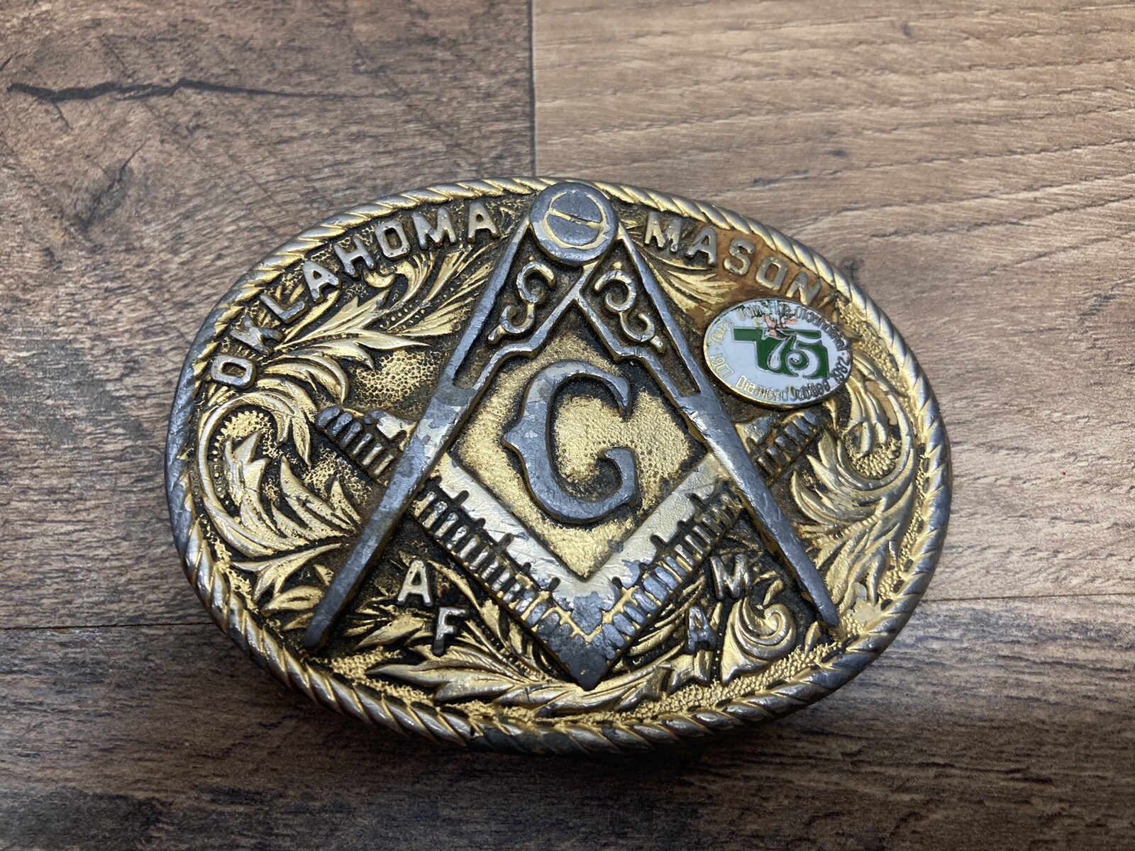 RARE LIMITED EDITION #0291 OKLAHOMA MASON COMPASS COW… - Gem