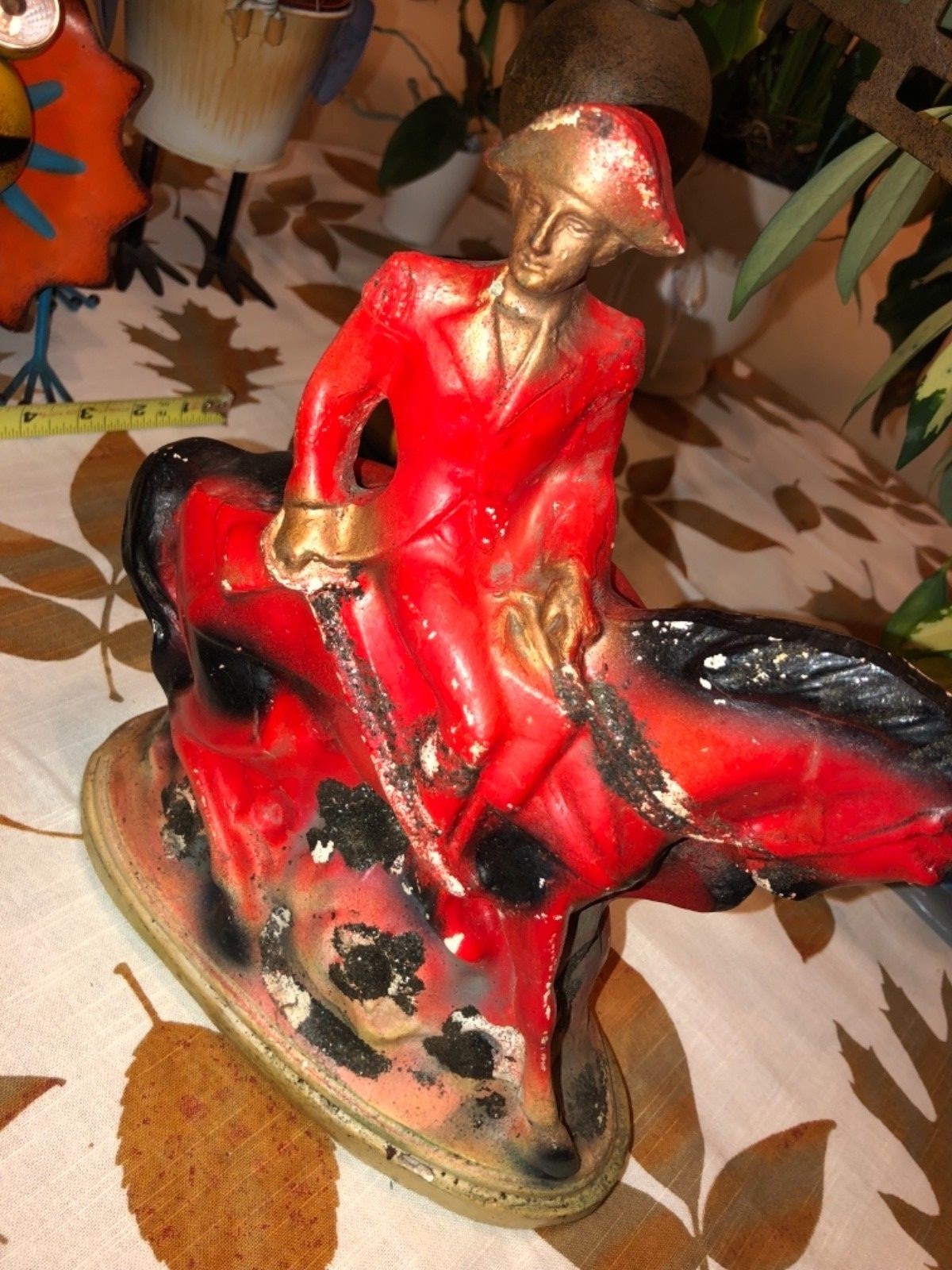 GLITTER 10" X 9" Carnival Chalk Statue Chalkware GEORGE WASHINGTON ...