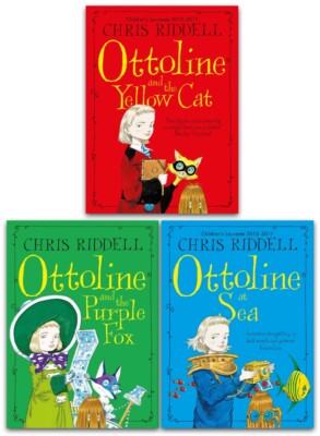 Chris Riddell Ottoline 3 books Collection set At sea, the purple fox ...