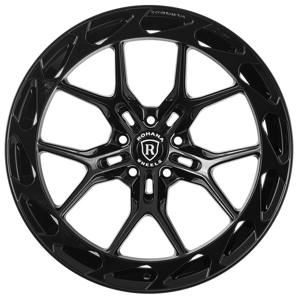 20” ROHANA RFX19 GLOSS BLACK WHEELS RIMS FOR R35 GTR GT-R 20x10.5 ...