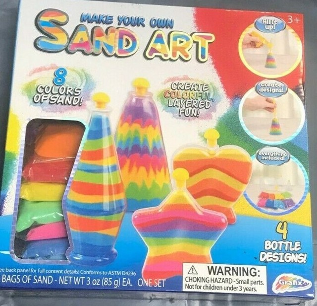 Grafix Make Your Own Sand Art 8 Colors 4 Bottle Designs for sale online ...