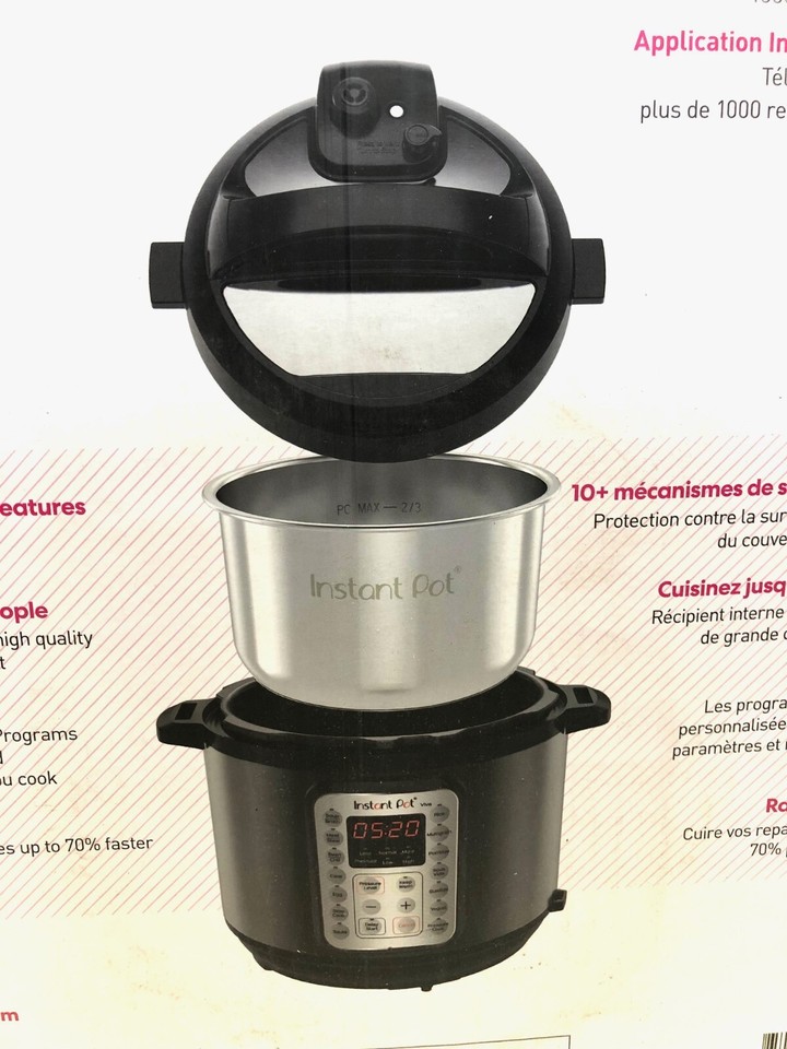 Instant Pot 9-in-1 Electric Pressure Cooker Easy One-Touch Cooking, 6 ...
