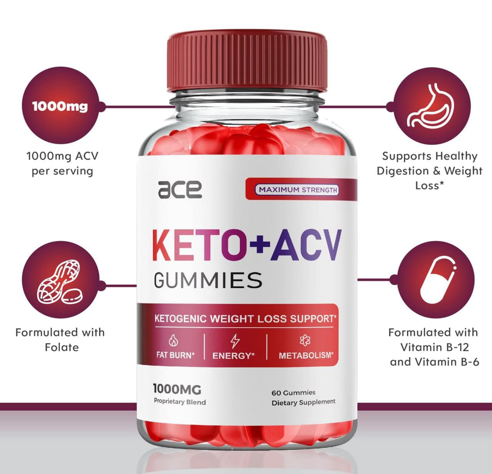 OFFICIAL Ace Keto ACV Gummies - Ace Keto Gummys Weight Loss, Vegan (3 ...