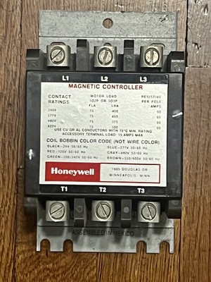 Honeywell Magnetic Contactor R4236B1060 3 Pole | eBay