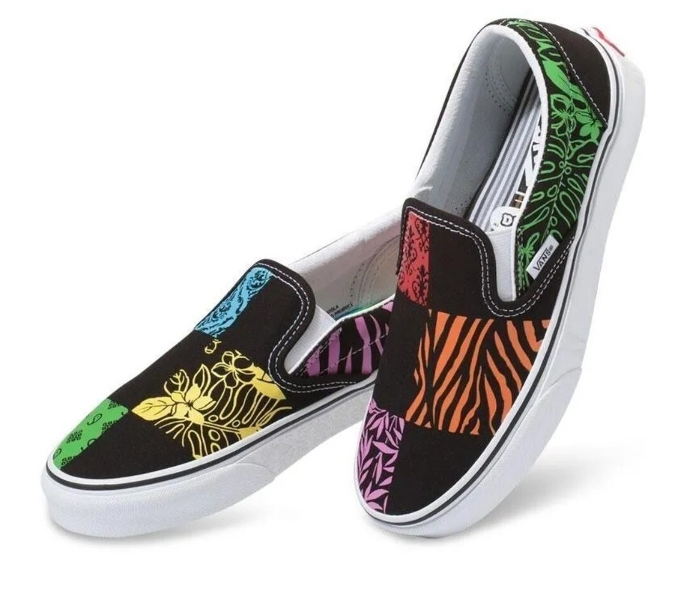 Vans Crayola Classic Slip On Sneakers Shoes Men_9, Women_10.5 Colorful ...