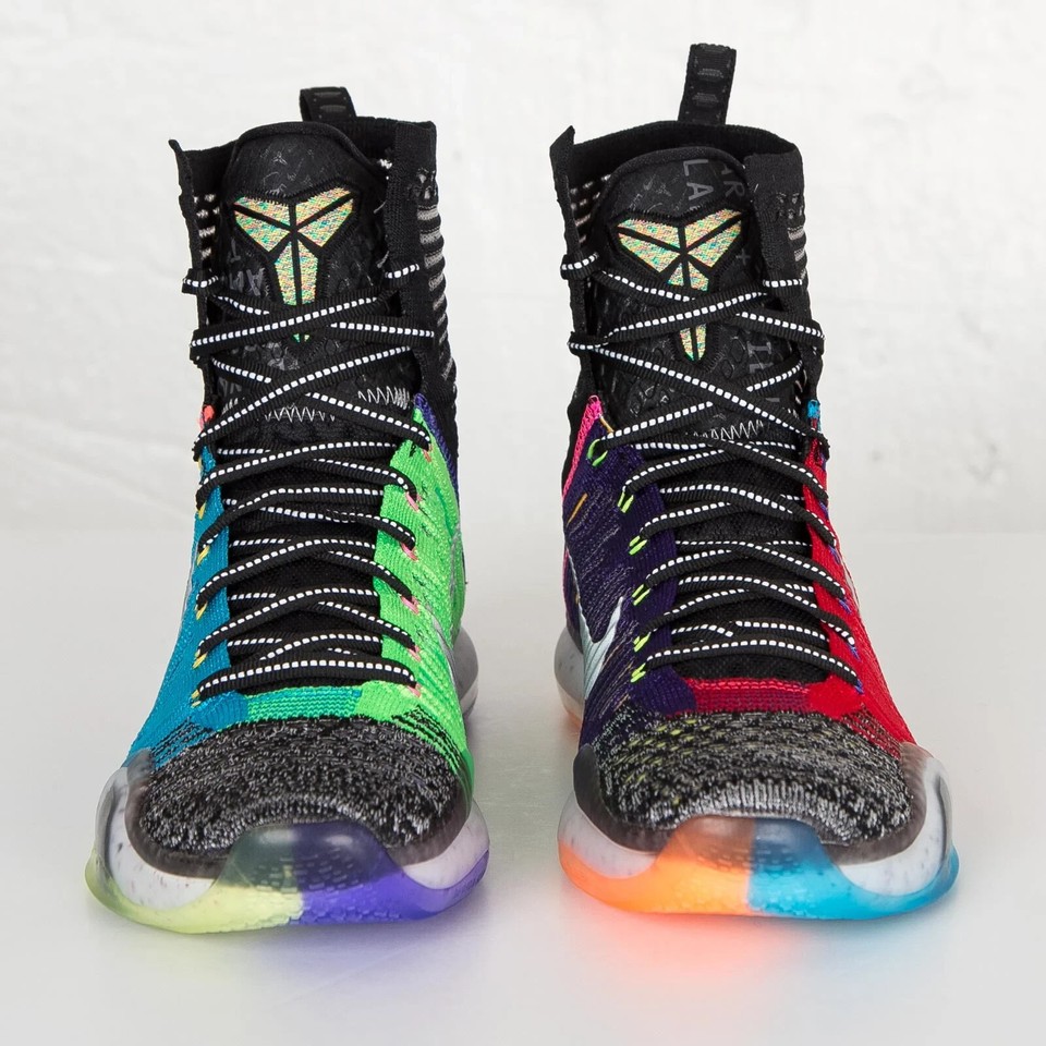 NIKE KOBE X 10 ELITE HIGH WHAT THE WTK Black Mamba MULTICOLOR 815810 ...