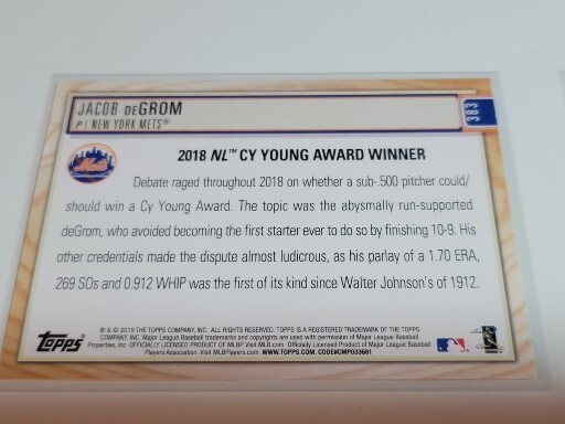 JACOB deGROM 2019 Topps BL #383. METS | eBay