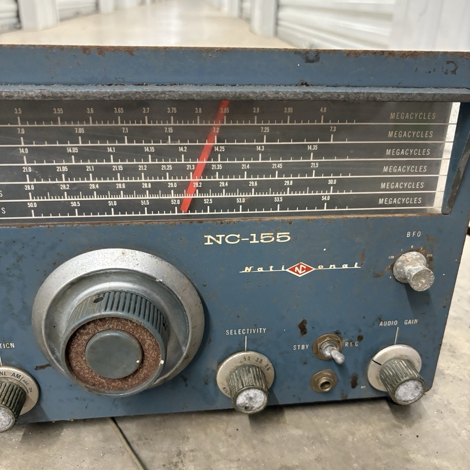 National NC-155 HAM Radio Receiver FOR PARTS OR REPAIR NOT WORKING READ ...