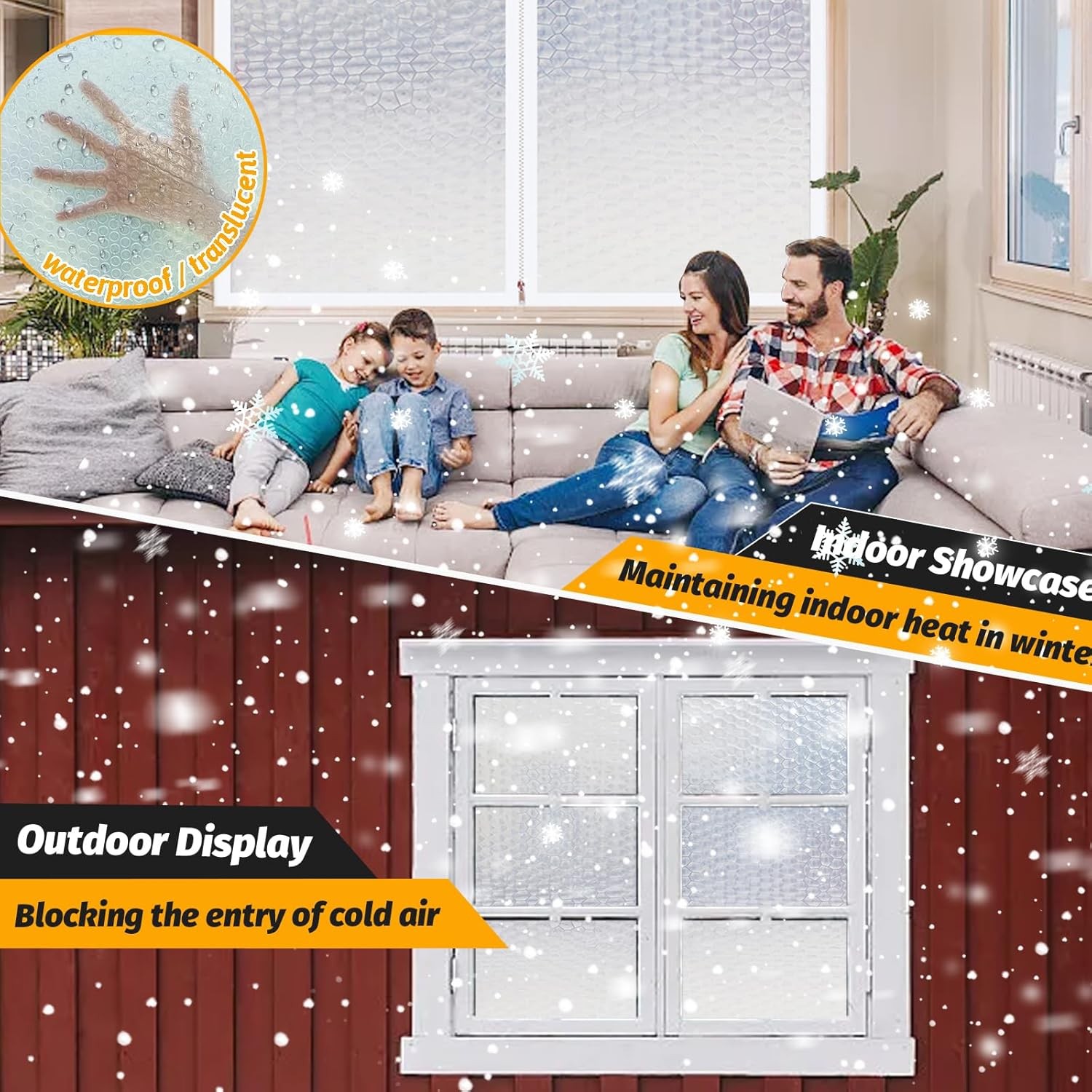 Thickened Reusable Window Insulation Kit 47'' X 63'' Winter ...