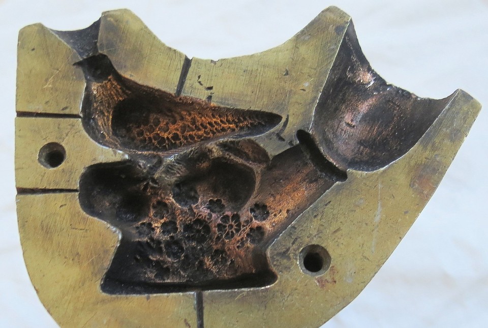 Bronze Mold Pewter Casting Figural Bird Whistle/Toy/Finial Vtg Old ...
