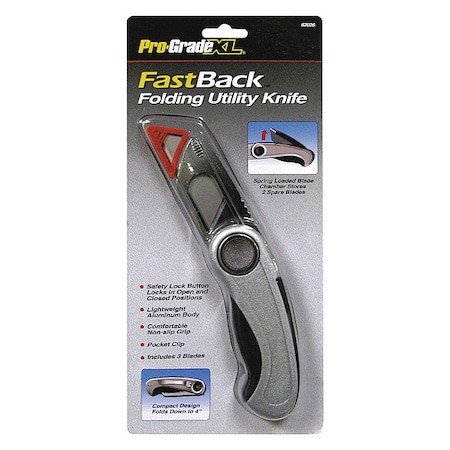 PRO-GRADE TOOLS 82026 Fastback Folding Utility Knife, Folding ...