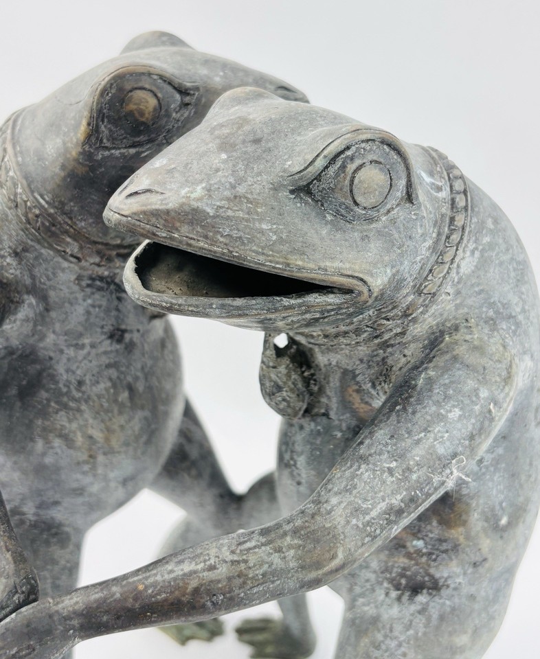Vintage Dancing Frogs 11" Metal Garden Sculpture | eBay