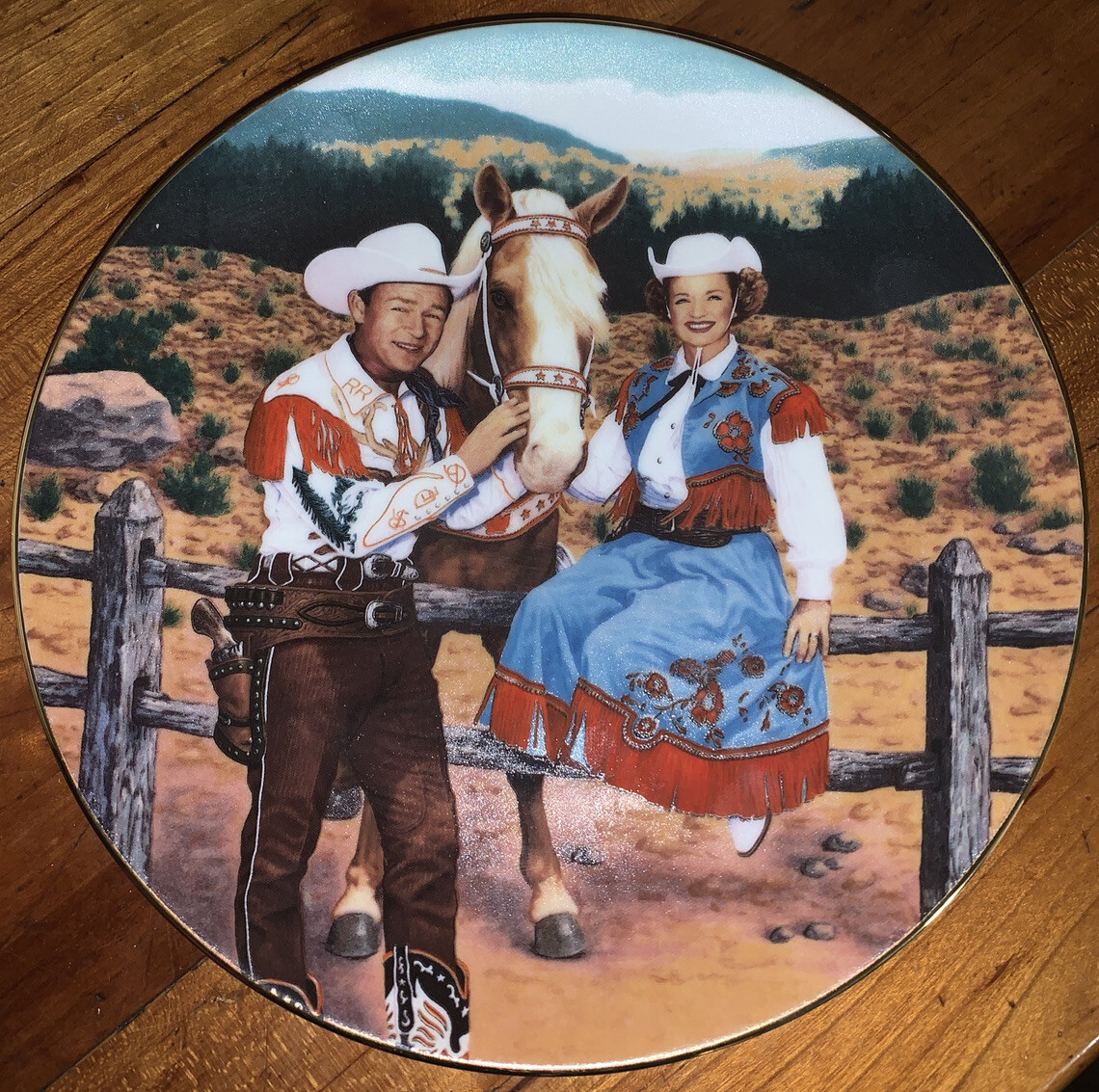 ROY ROGERS - DALE EVANS Collector Plate - Hamilton Classic TV Westerns ...