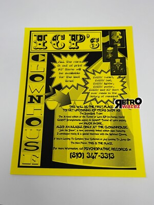Insane Clown Posse Clown House YELLOW Flyer 8.5x11” psychopathic ...